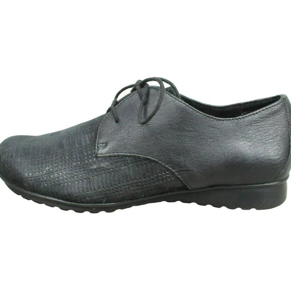 Aetrex | Shoes | Aetrex Erin Black Leather Lace Up Comfort Casual ...